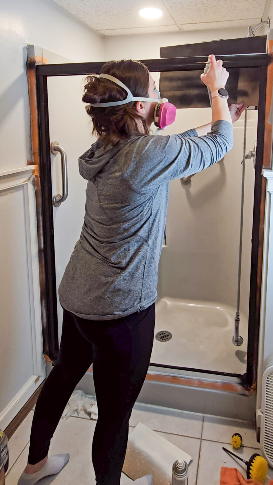 How to Paint Shower Doors - Cedar Hill Builder