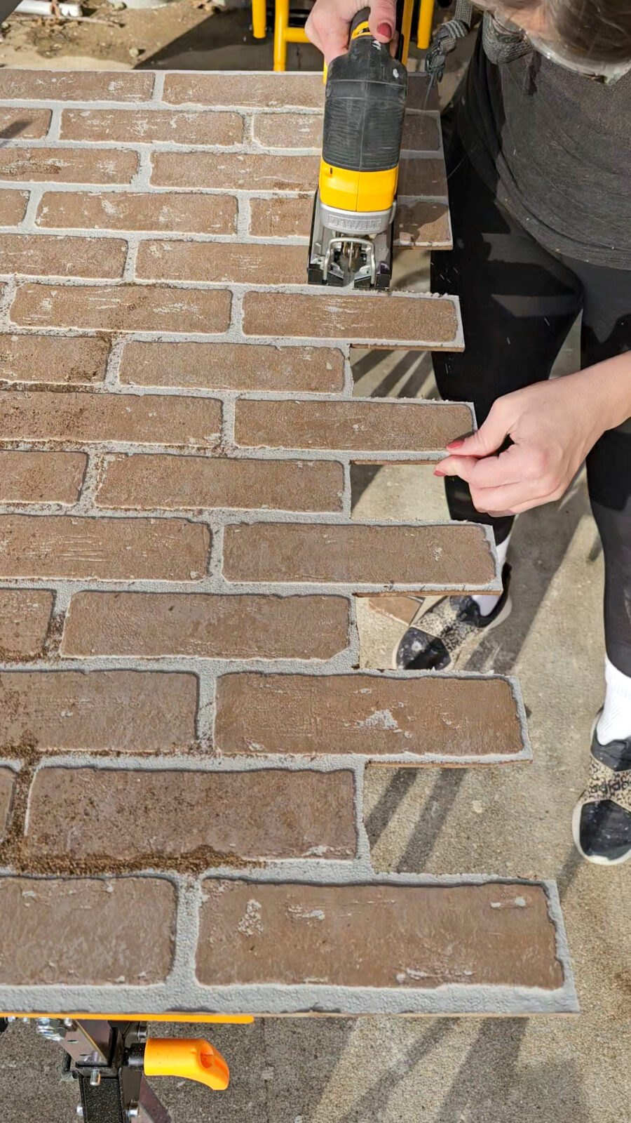 Faux Brick Accent Wall - Cedar Hill Builder