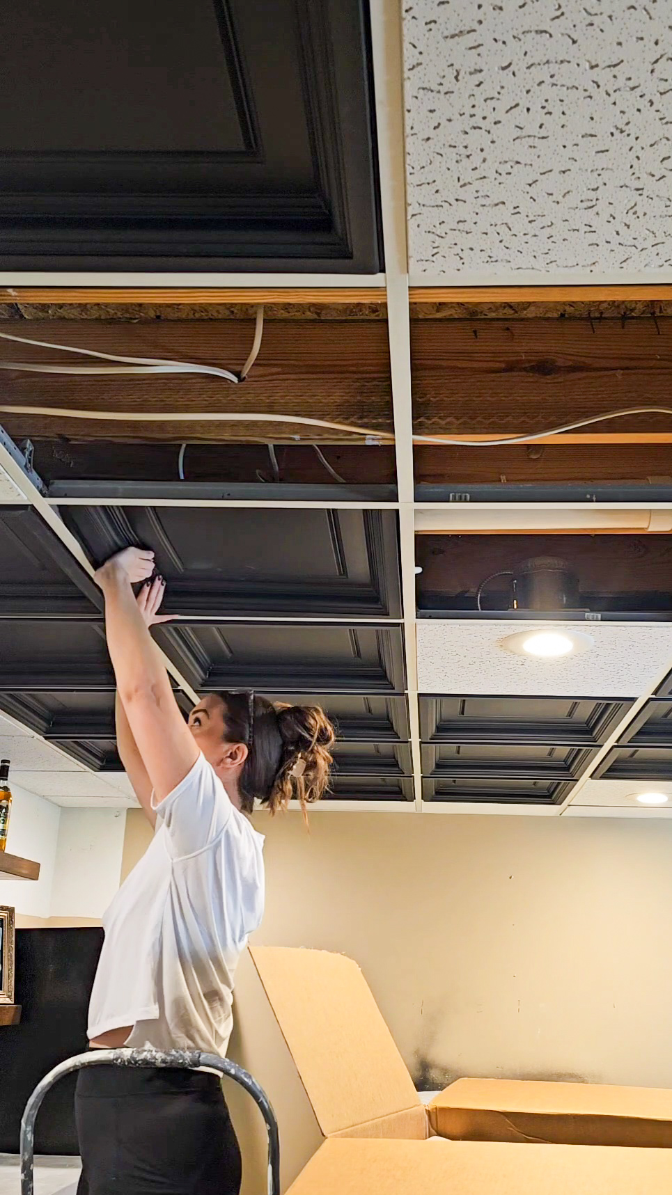 Replacing Drop Down Ceiling Tiles (again!) - Cedar Hill Builder