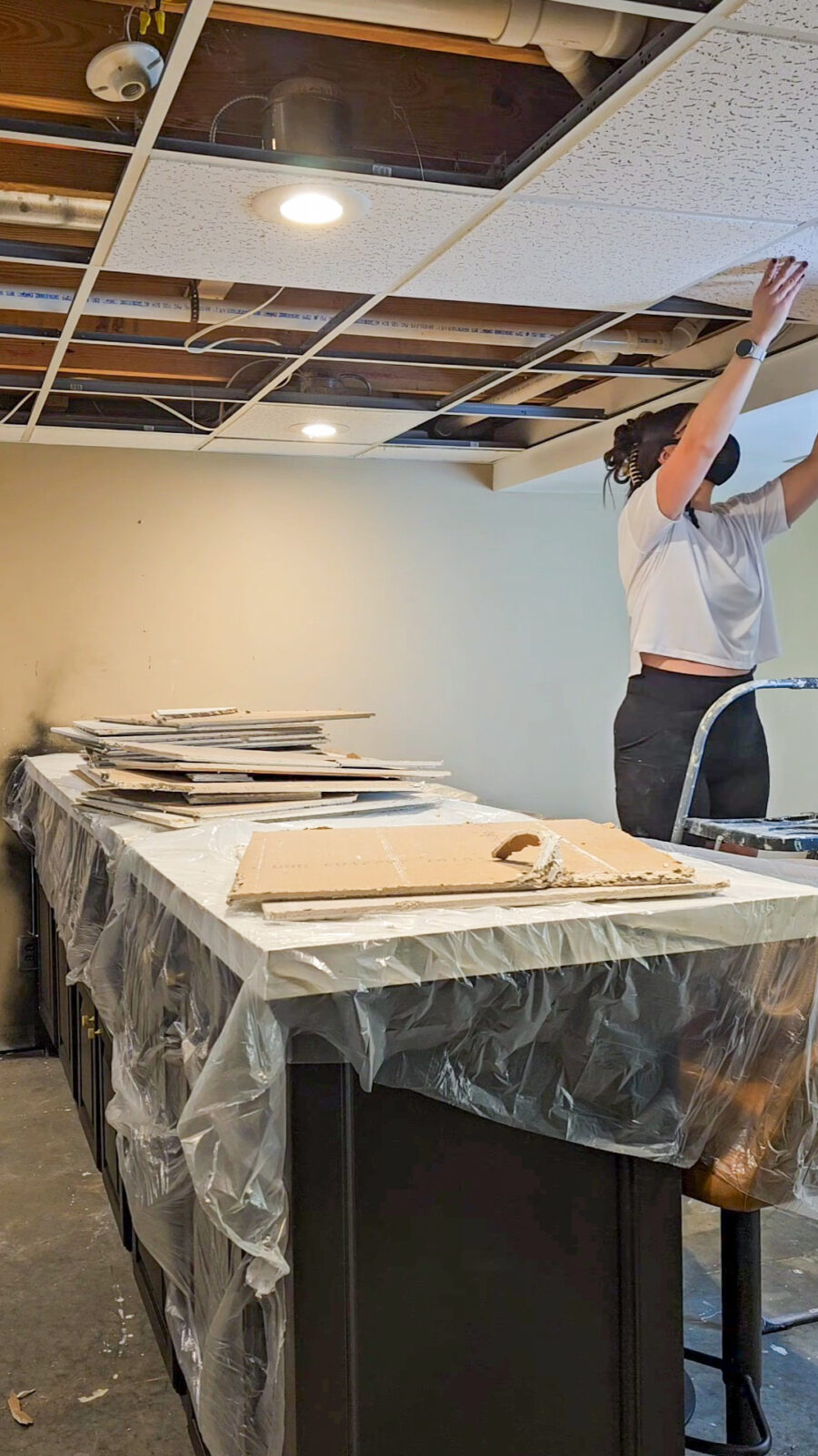 Replacing Drop Down Ceiling Tiles (again!) - Cedar Hill Builder