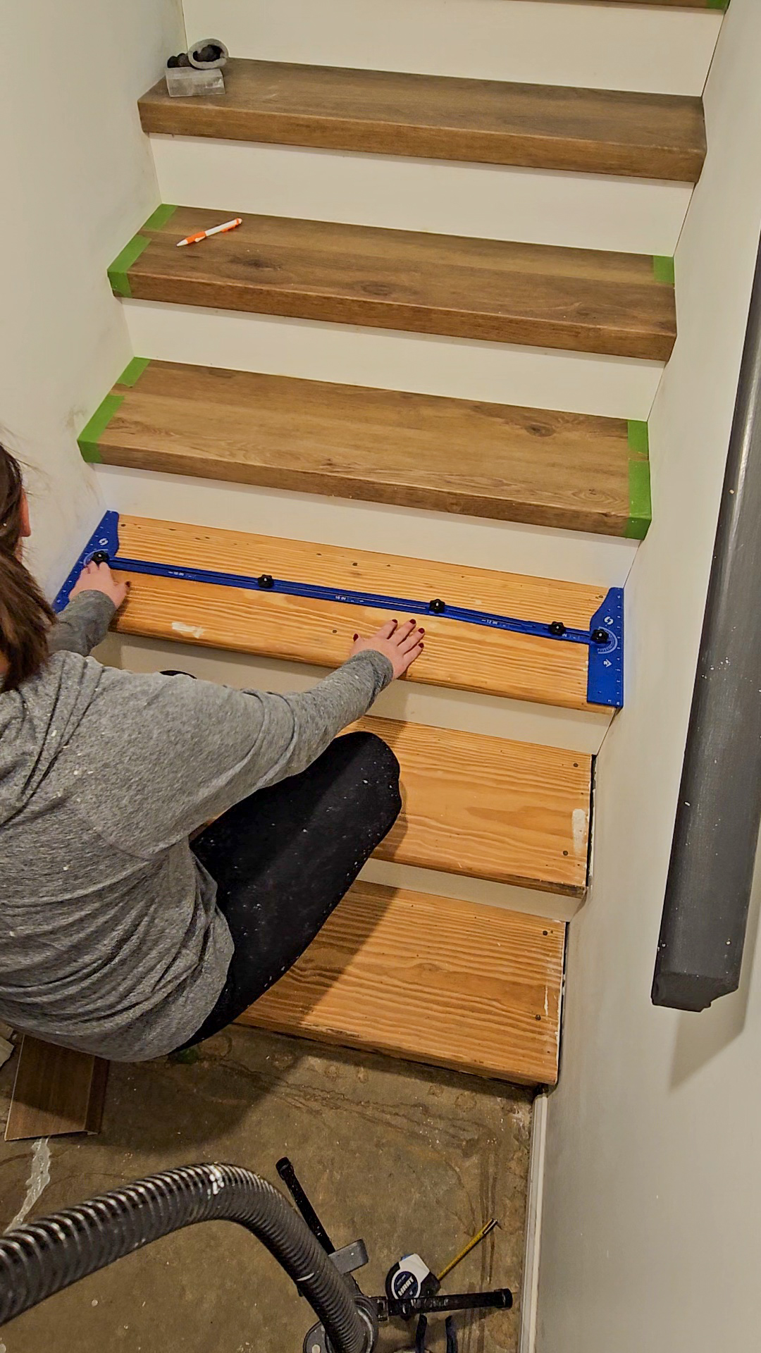 How to Redo Your Stairs with Plank Flooring - Cedar Hill Builder